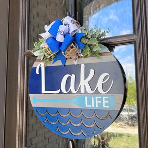Front Door Decor Lake Life Lake House Decor Lake House Sign Welcome ...
