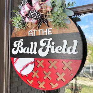 Baseball Front Door Decor at the Ball Field Welcome Sign - Etsy