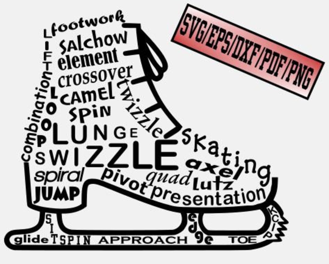 Ice Skate Word Inspiration for Skaters - Etsy
