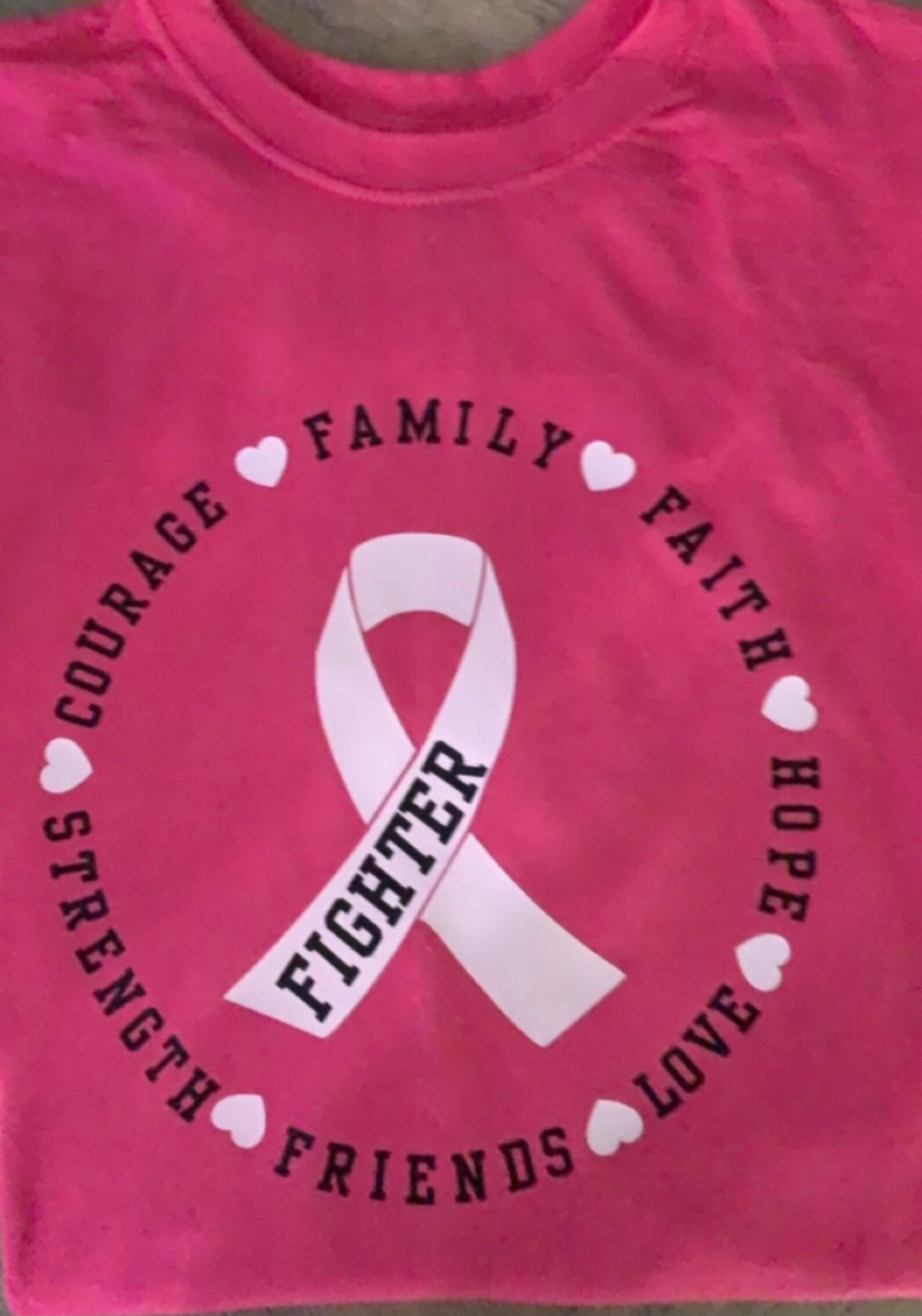 Cancer Ribbon Circle of Support for Cancer Fighter | Etsy