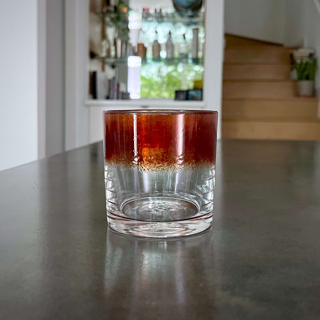 Handblown Whiskey Glass: Maraschino Red, Made in USA - Etsy