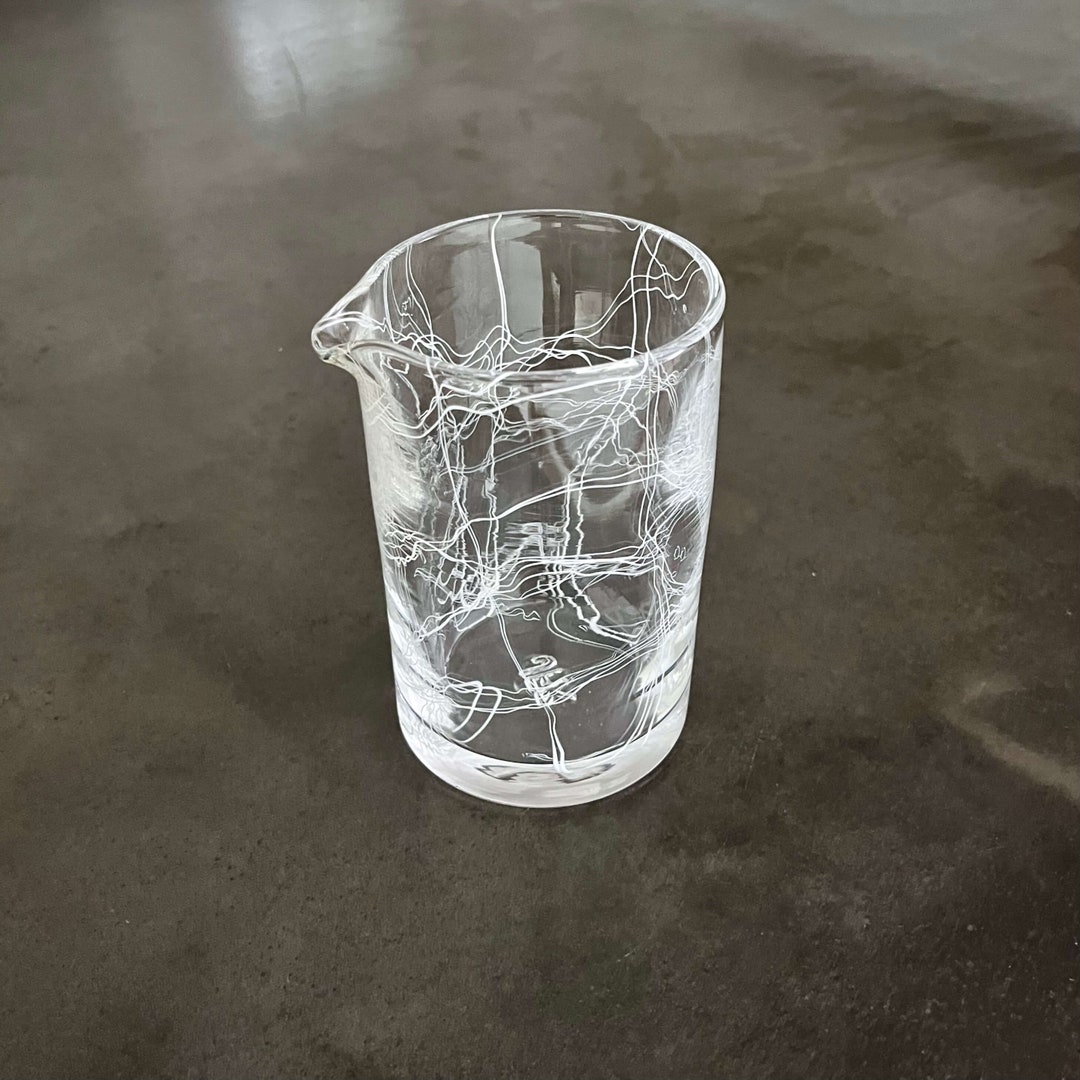 Strada in White Cocktail Mixing Glass, Barware, Handblown Glass, FREE ...