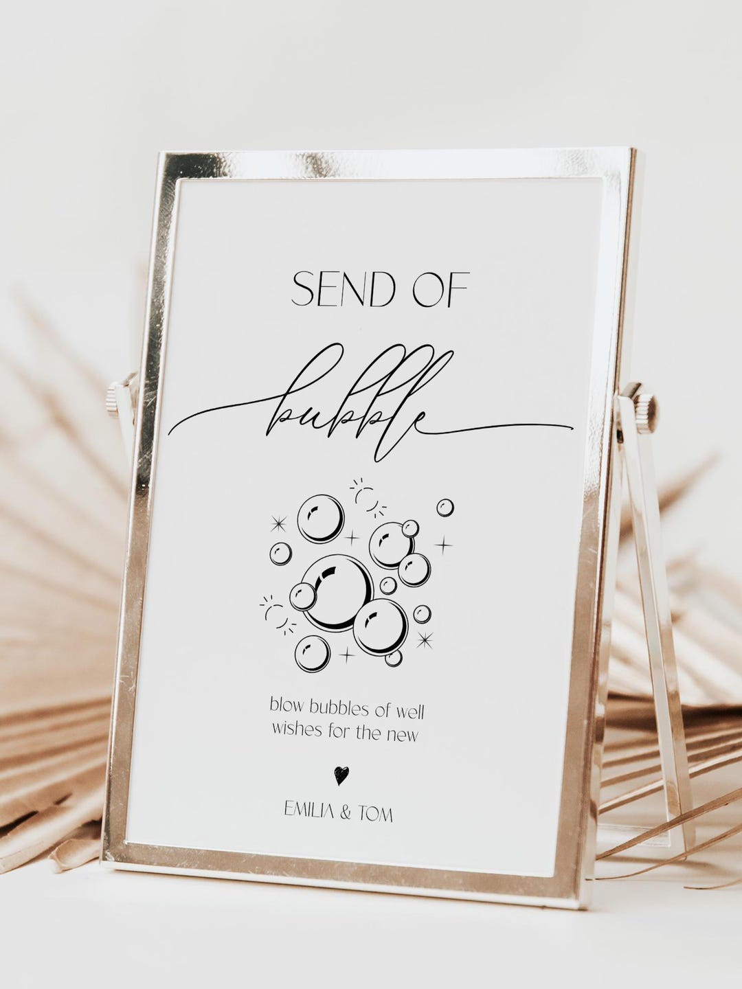 Wedding Bubble Send off Sign, Bubble Exit Sign, Printable Wedding Sign ...