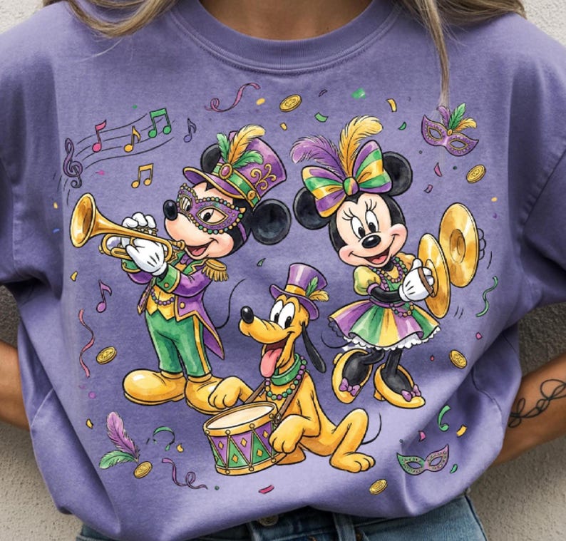 Mardi Gras Cartoon Mouse & Friends PNG, Fleur De Lis (digital Download ...