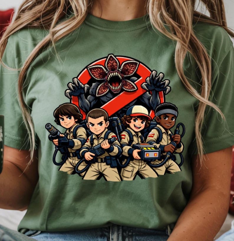 Stranger Kids Things Demogorgon PNG, Ghostbusters Style Ghost Hunters ...