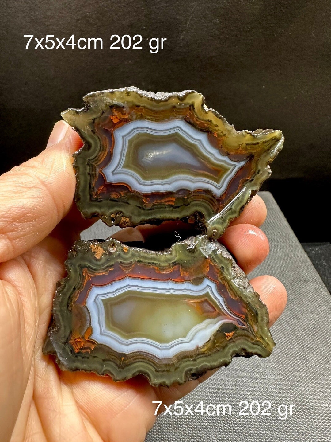 Agate Green Red Banded , Brand New - Etsy