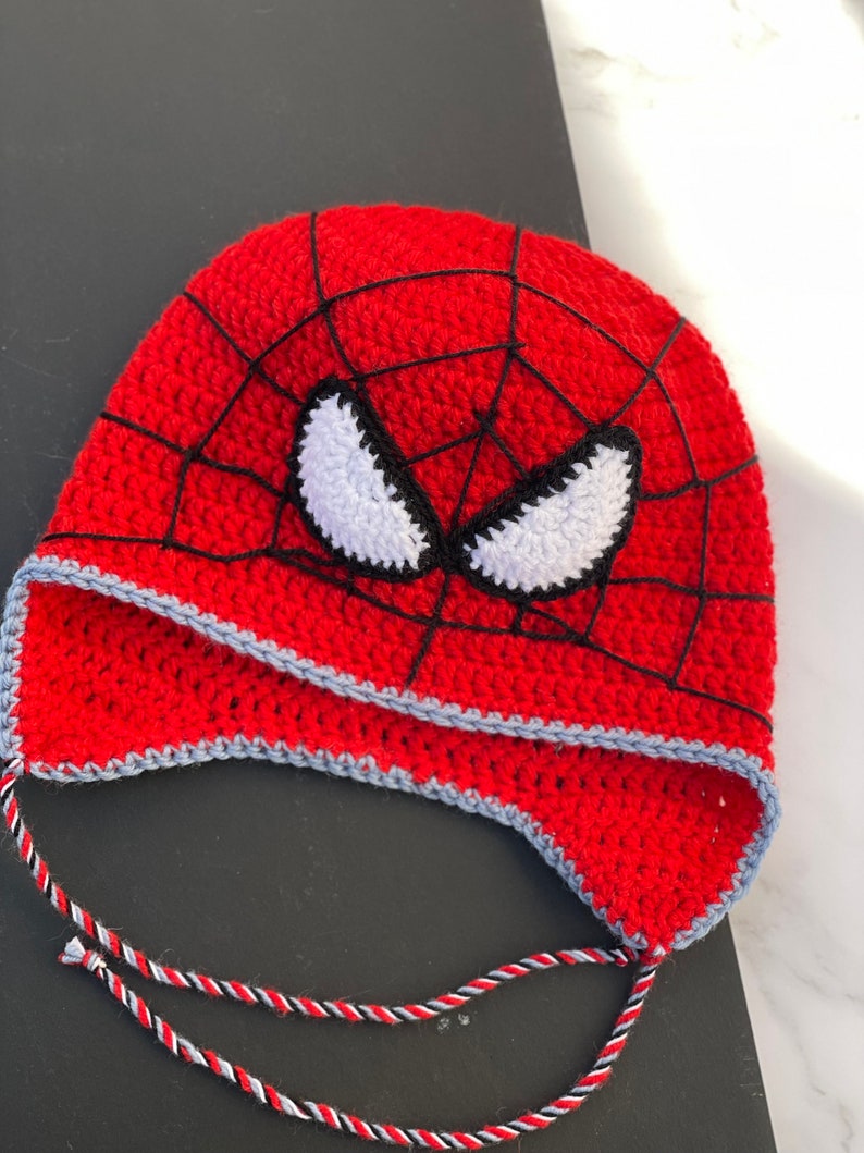 Spider-man Crochet Hat - Etsy