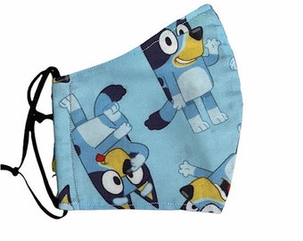 Bluey Face Mask - Etsy Australia