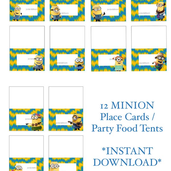 Minion Labels - Etsy