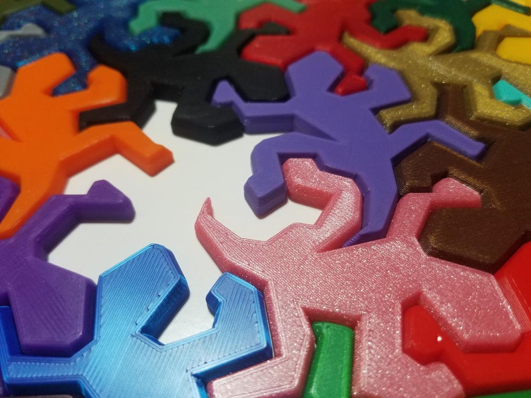 Lizard Magnet Tessellation - Set of 7 Magnets - Etsy