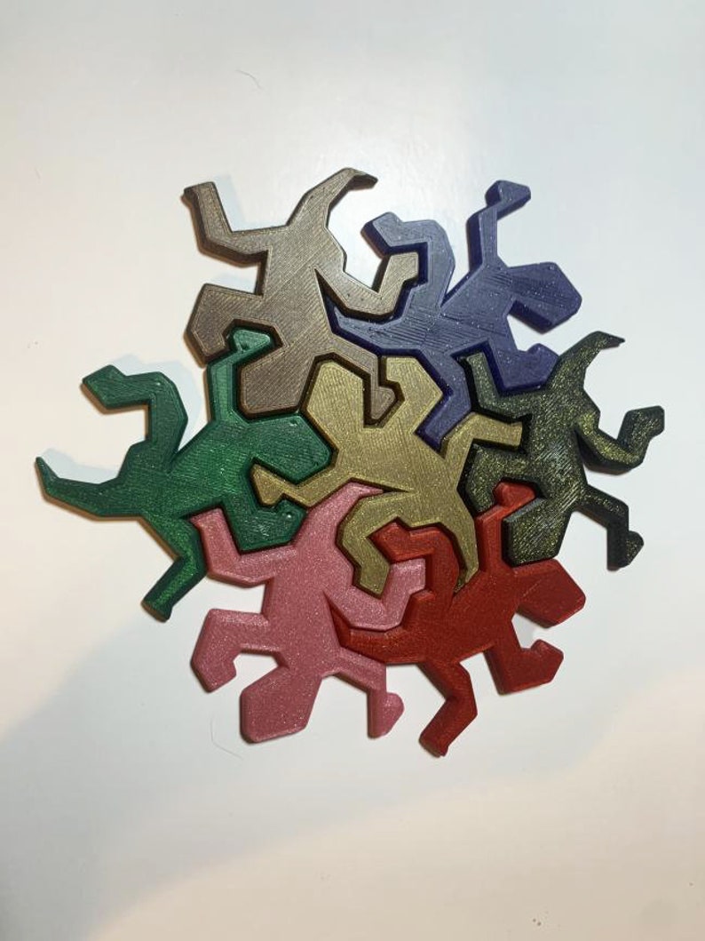 Lizard Magnet Tessellation - Set of 7 Magnets - Etsy