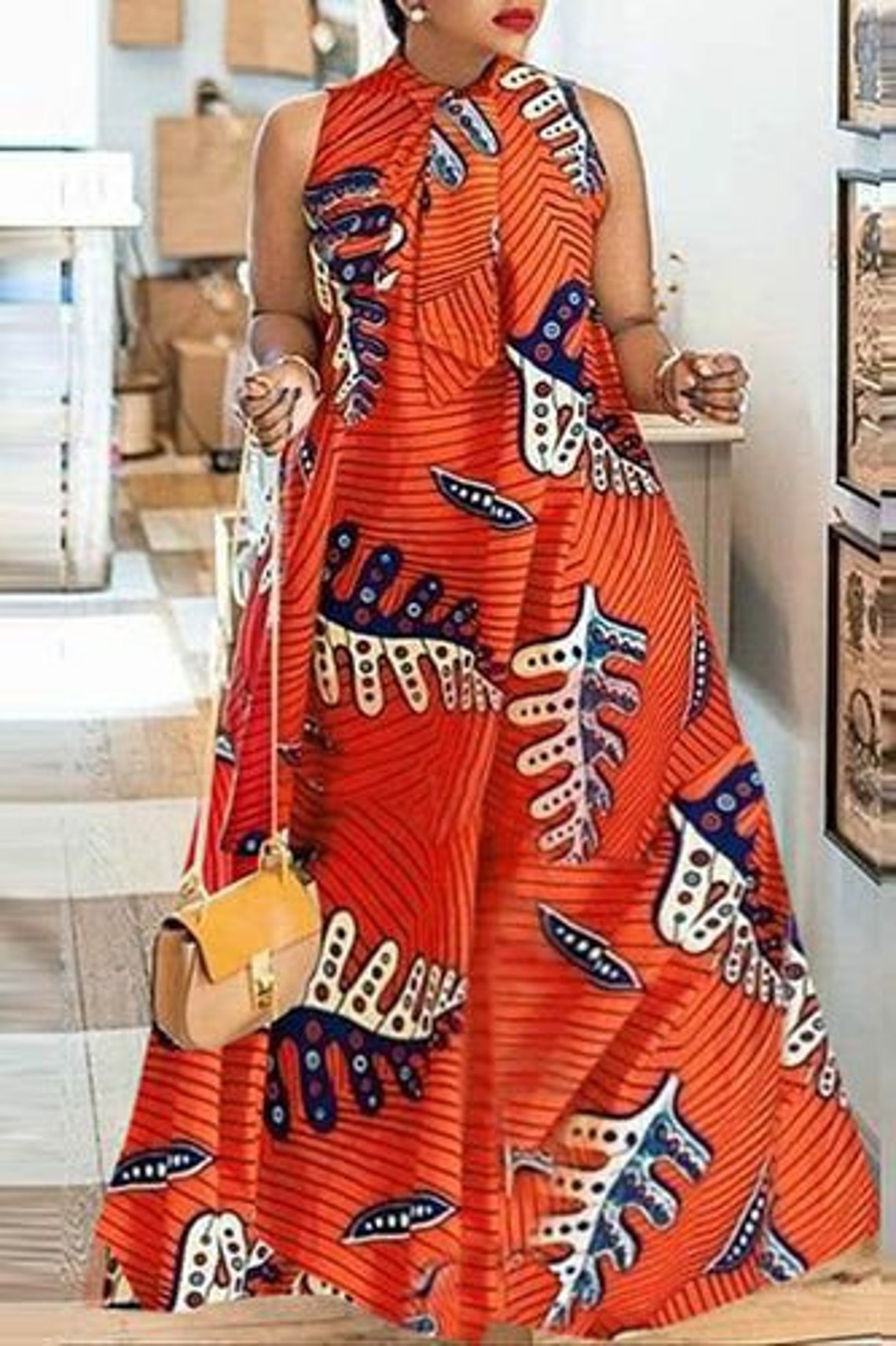 Custom African Print Bridal Dress, Ankara Dress, African Print, African ...
