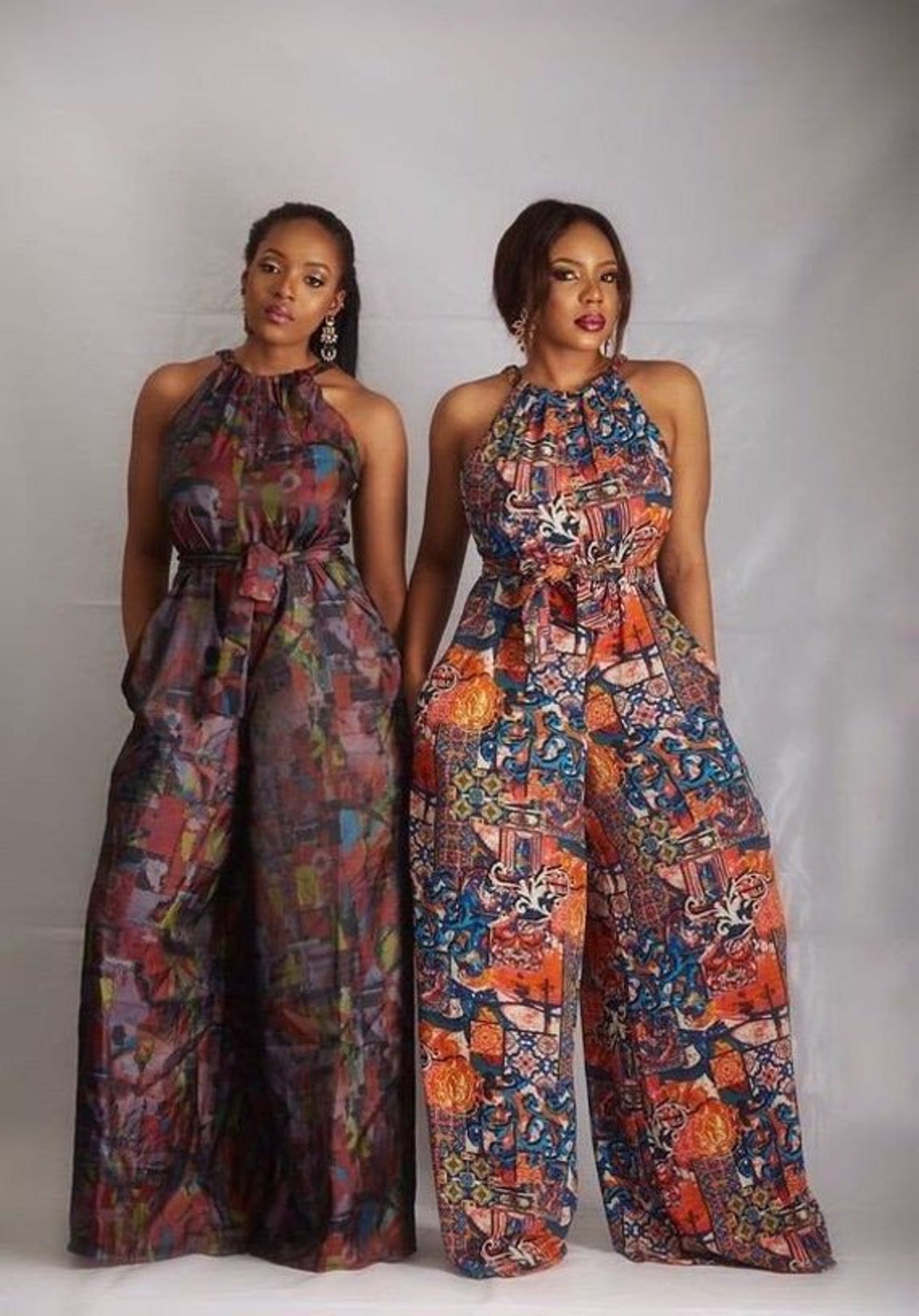 African Print Jumpsuit, Ankara Jumpsuit, African Print Full Length ...