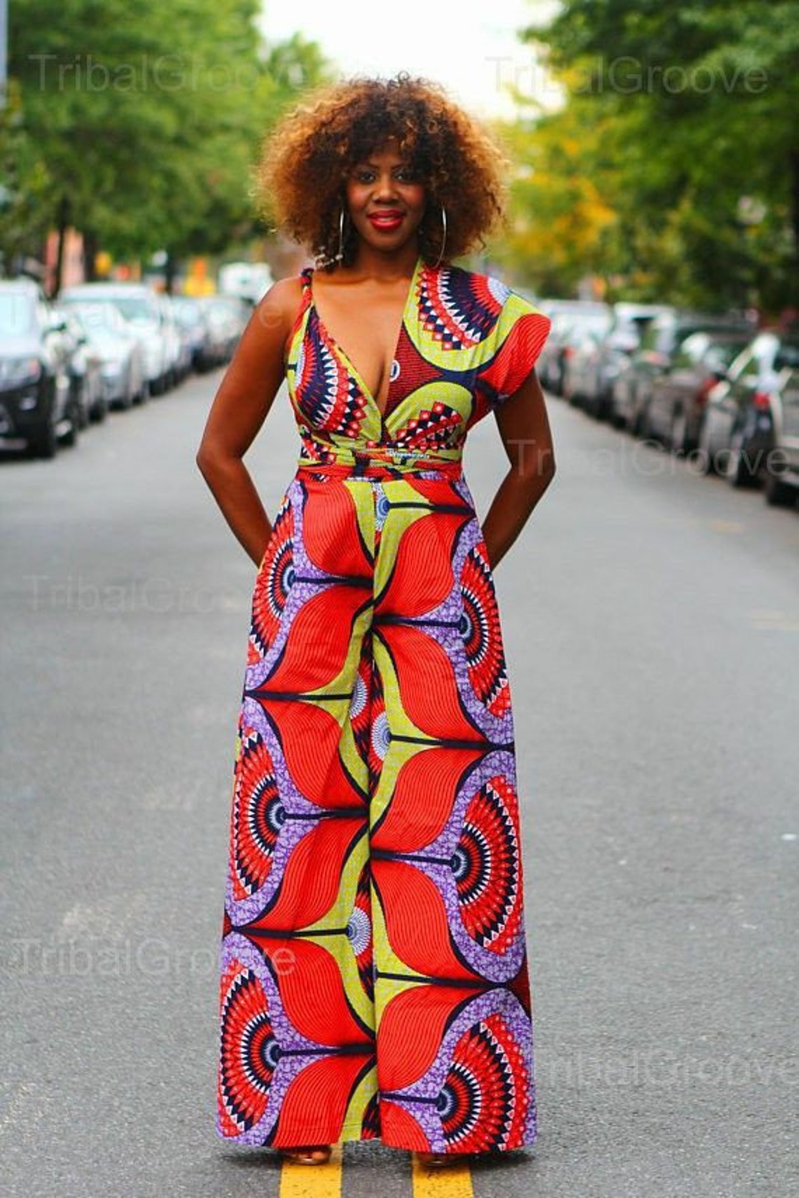 African Print Jumpsuit, Ankara Jumpsuit, African Print Full Length ...