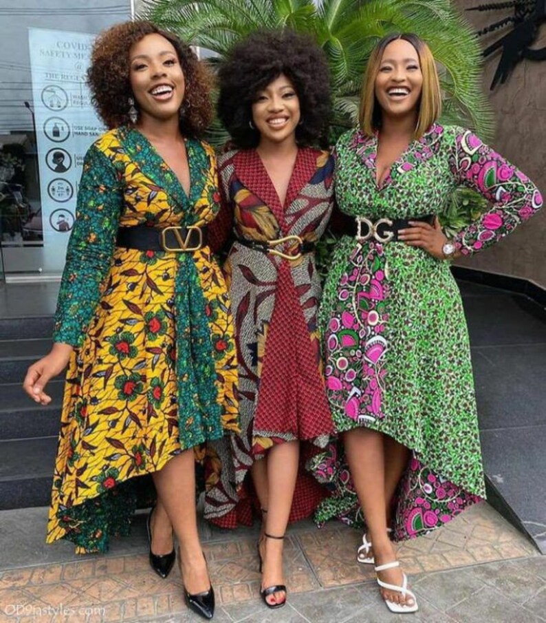 Custom African Print Bridal Dress, Ankara Dress, African Print, African ...