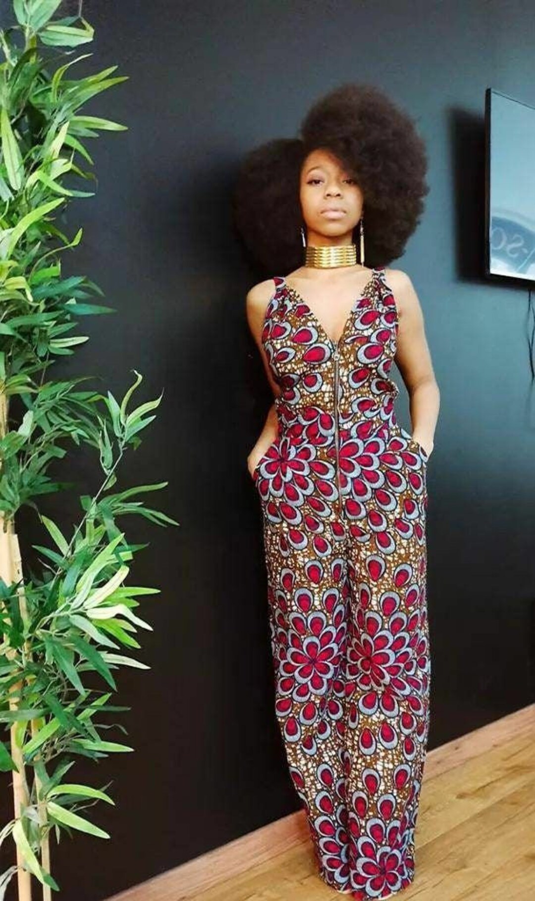 African Print Jumpsuit, Ankara Jumpsuit, African Print Full Length ...