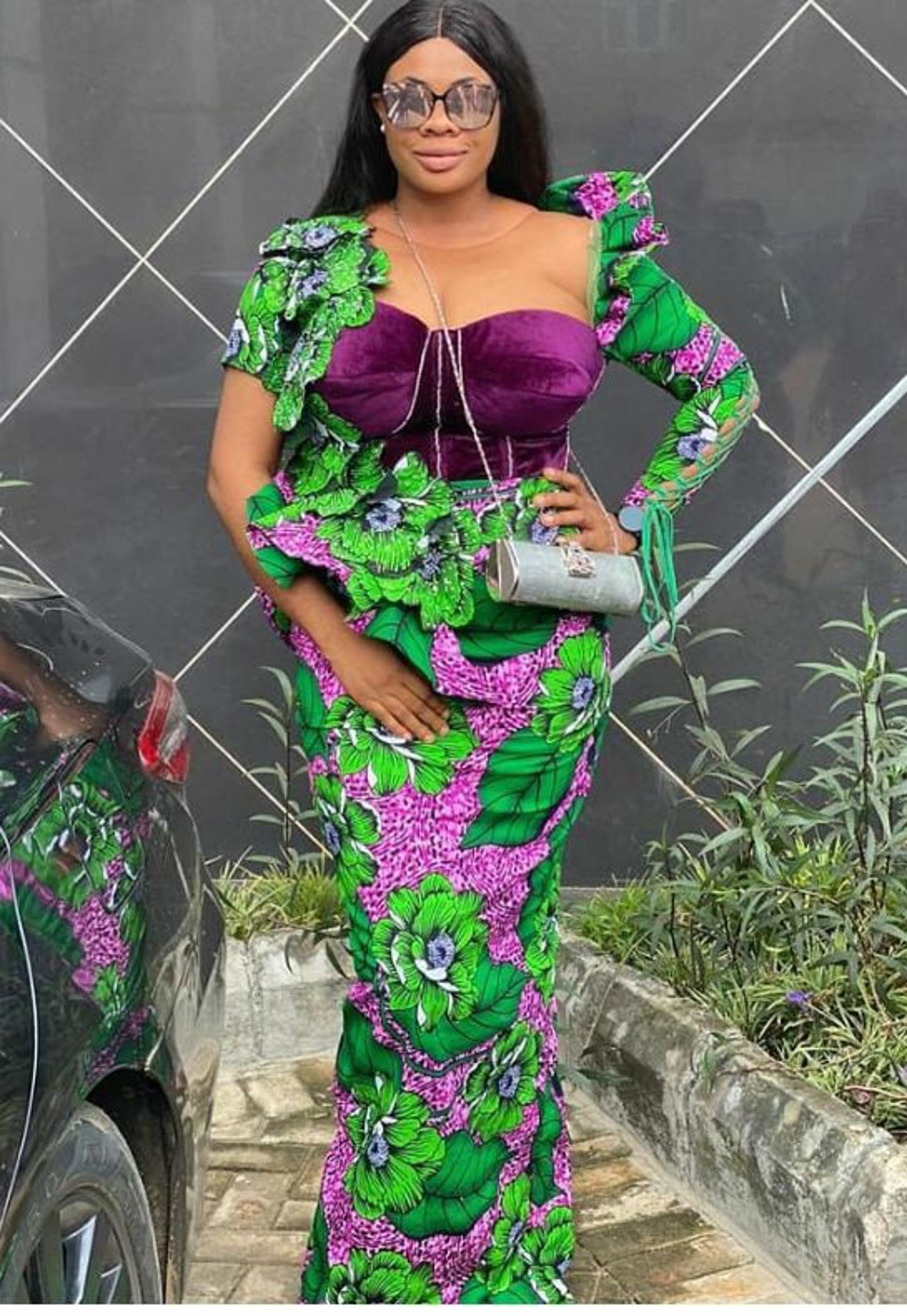 Custom African Print Bridal Dress, Ankara Dress, African Print, African ...