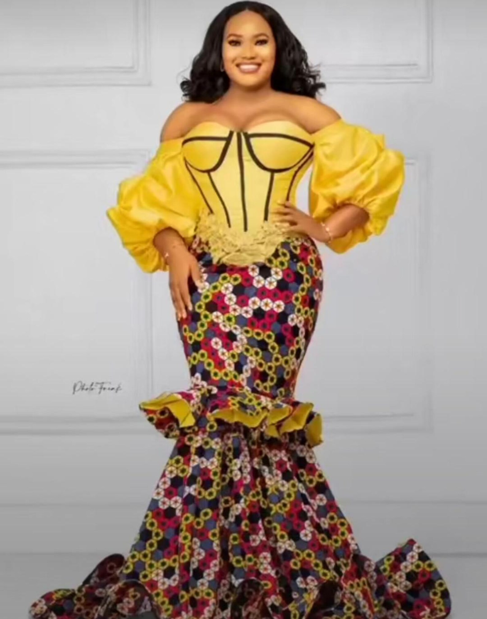 Custom African Print Bridal Dress, Ankara Dress, African Print, African ...