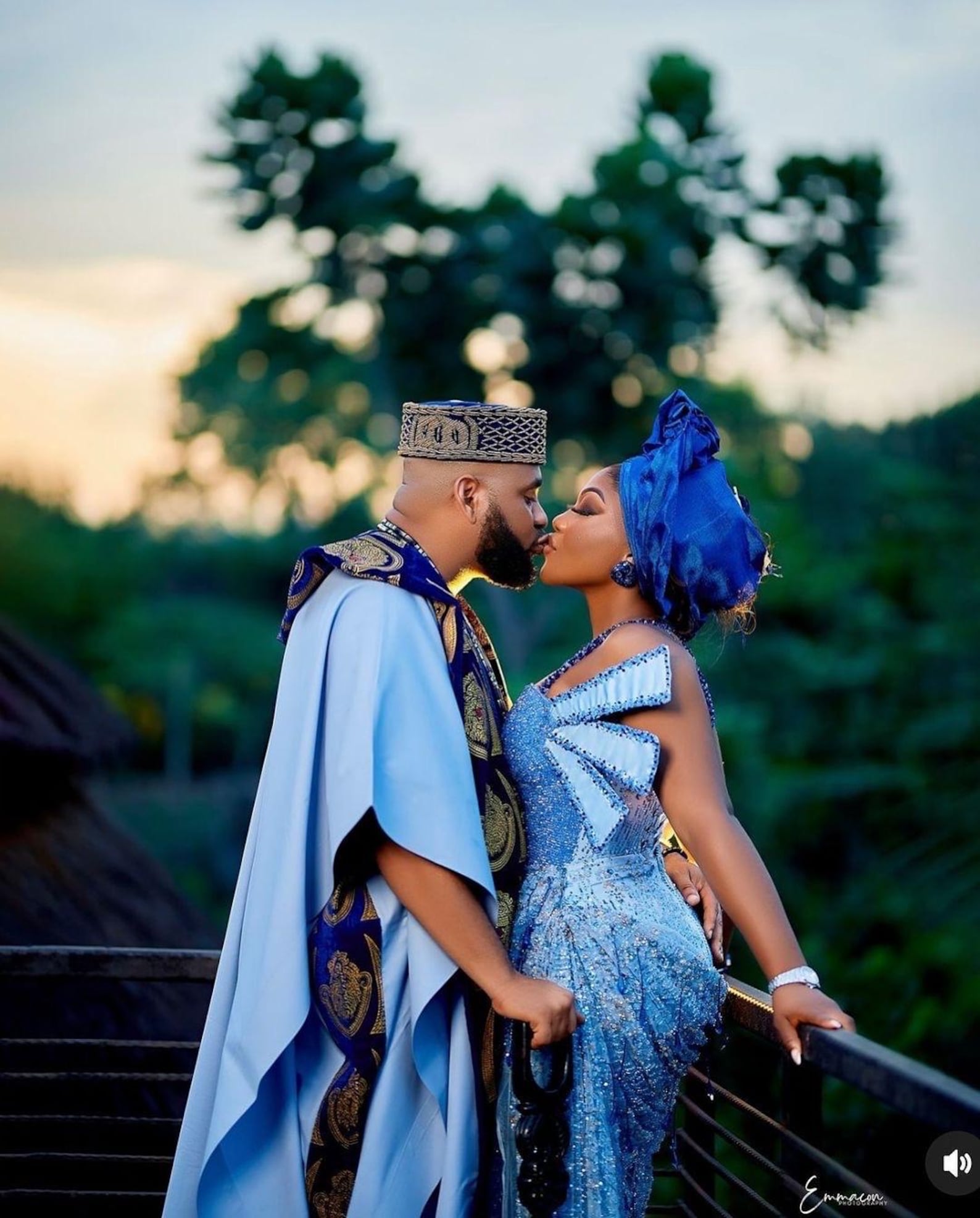 Luxury Igbo Couple Royalty Outfit, African Couple Isi Agu Wedding Outfit, Couple Matching ...