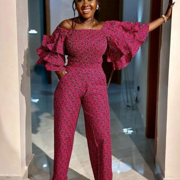 African Print Jumpsuit for Women - Etsy