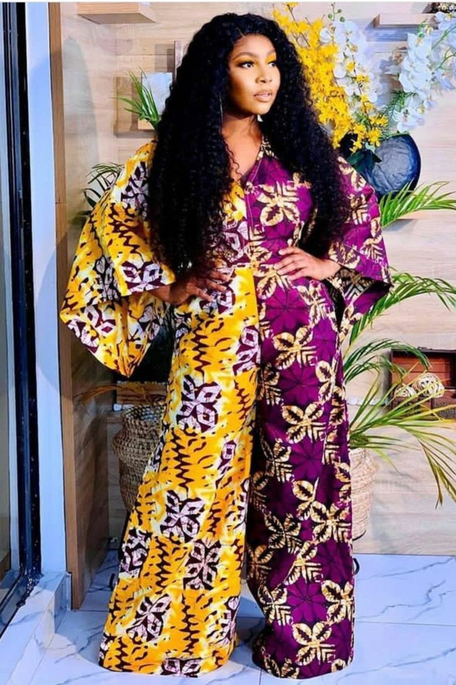 African Print Jumpsuit, Ankara Jumpsuit, African Print Full Length ...