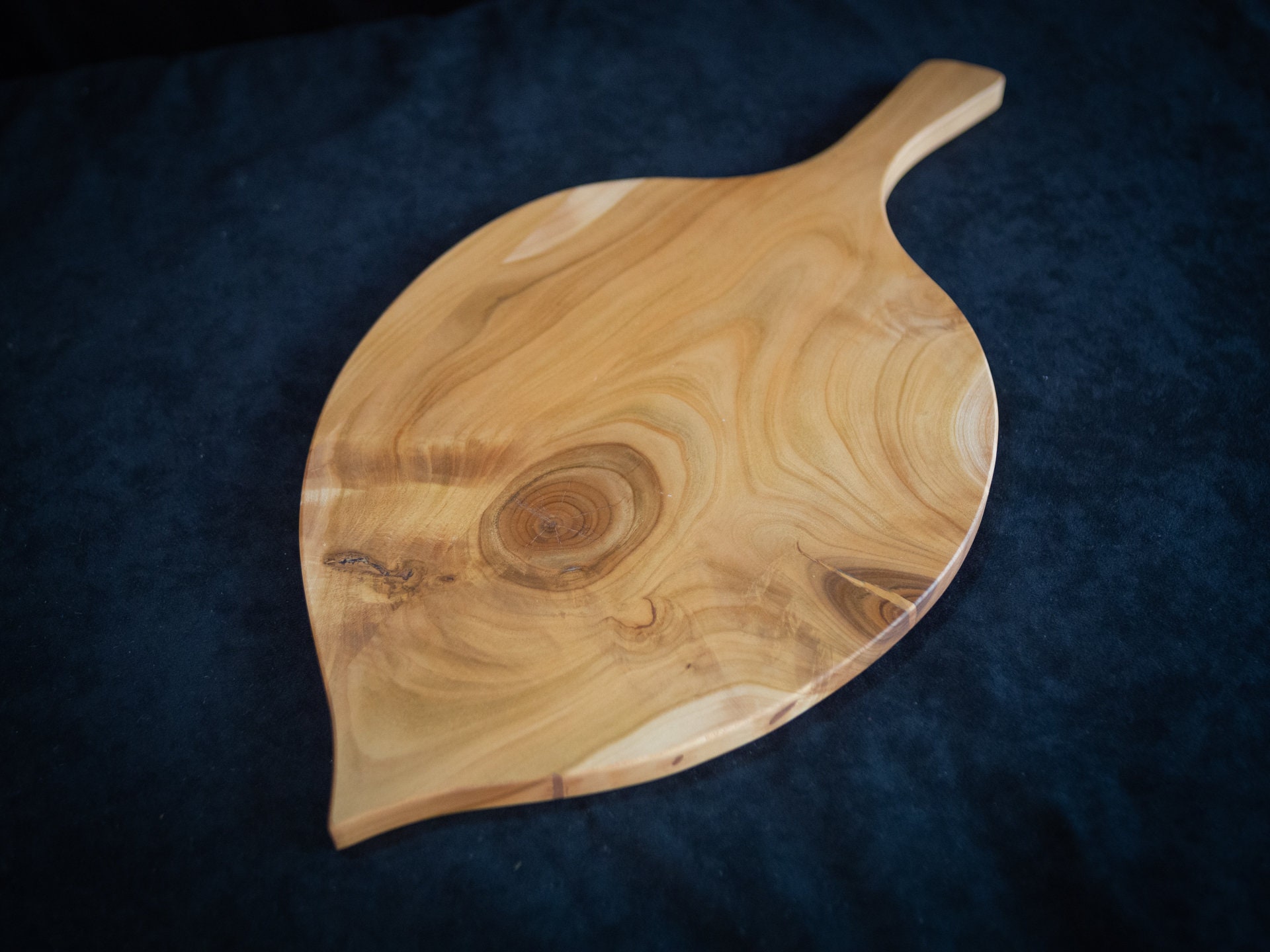 Cutting Board in Leaf Shape Cherry Tree, Naturally Oiled - Etsy
