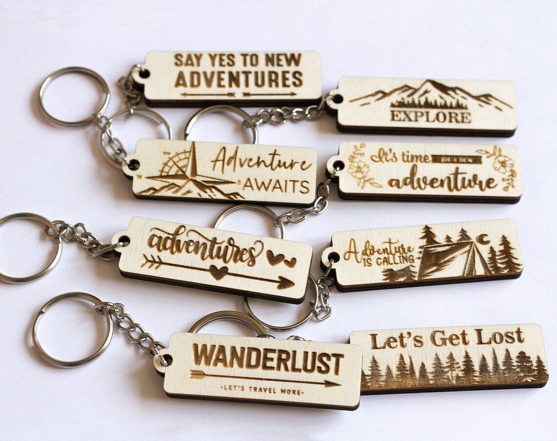 Adventures Keychain SVG, Glowforge Files Keychain, Laser Cut Files ...