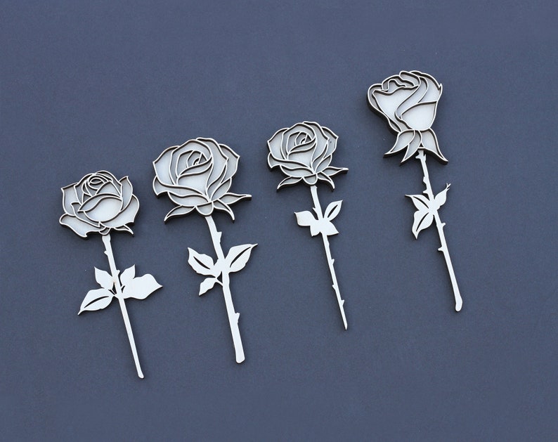Rose Laser Cut Files, Floral SVG, Glowforge, Cricut (digital File) - Etsy