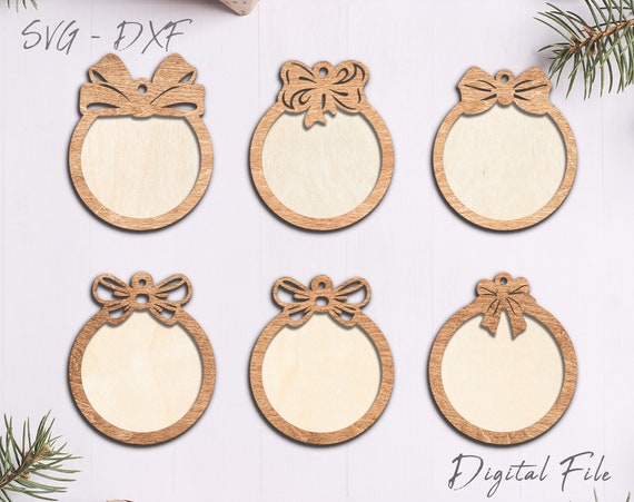 Blank Ornament SVG L Round Ornament Template L DIY Christmas - Etsy