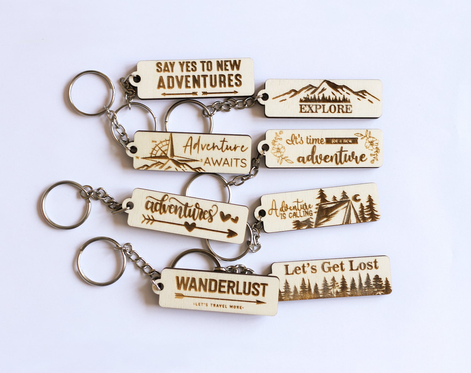 Adventures Keychain SVG, Glowforge Files Keychain, Laser Cut Files ...