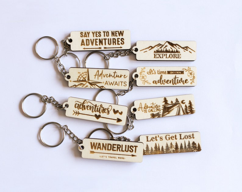 Adventures Keychain SVG Glowforge Files Keychain Laser Cut - Etsy