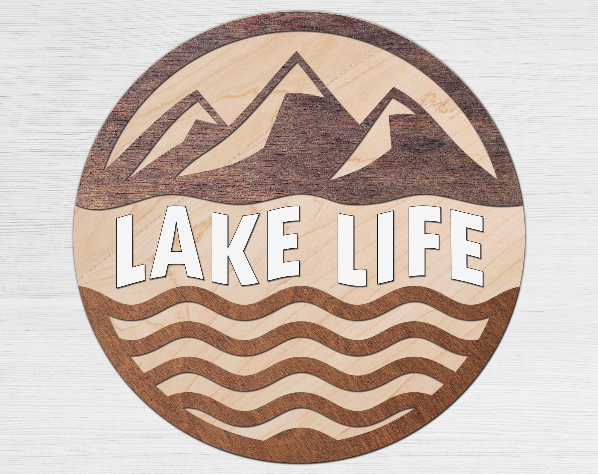 Lake Life Sign SVG L Glowforge SVG File L Laser Cut Files DXF | Etsy