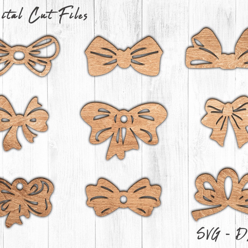 Wood Laser Cut Files Bow - Etsy