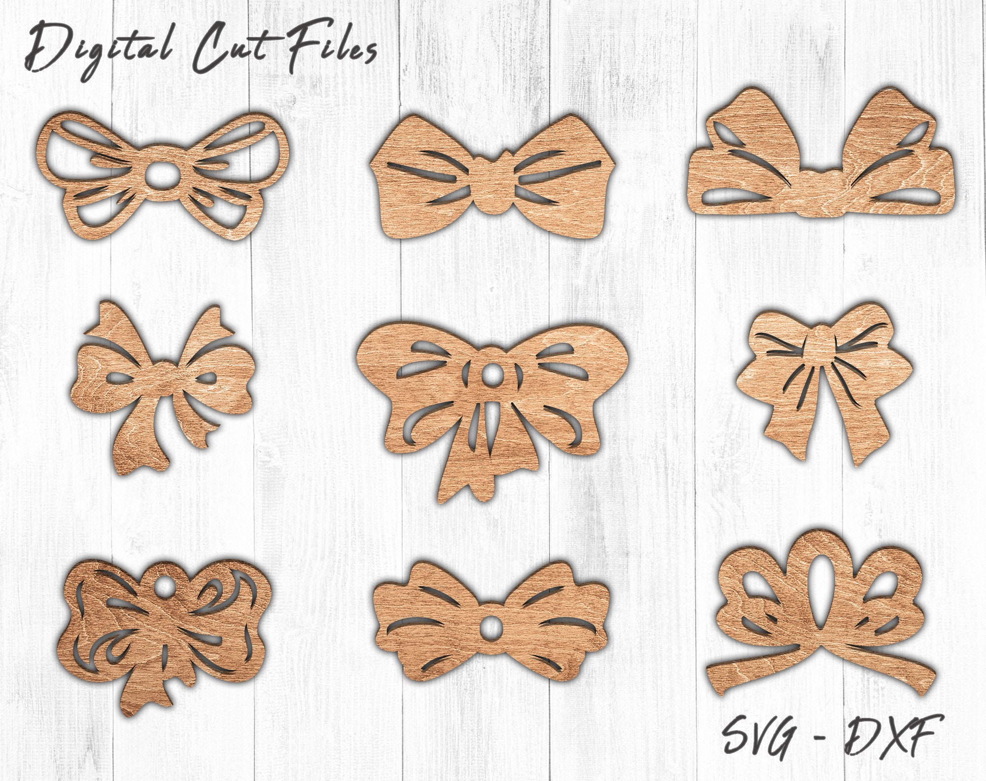 Bow 3D SVG for Laser Files Glowforge SVG Files Bow SVG Bow - Etsy Canada