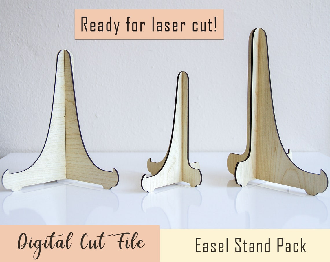 Easel Stand SVG L 6 Sizes, 5 Thickness Easel Display SVG L SVG Picture ...