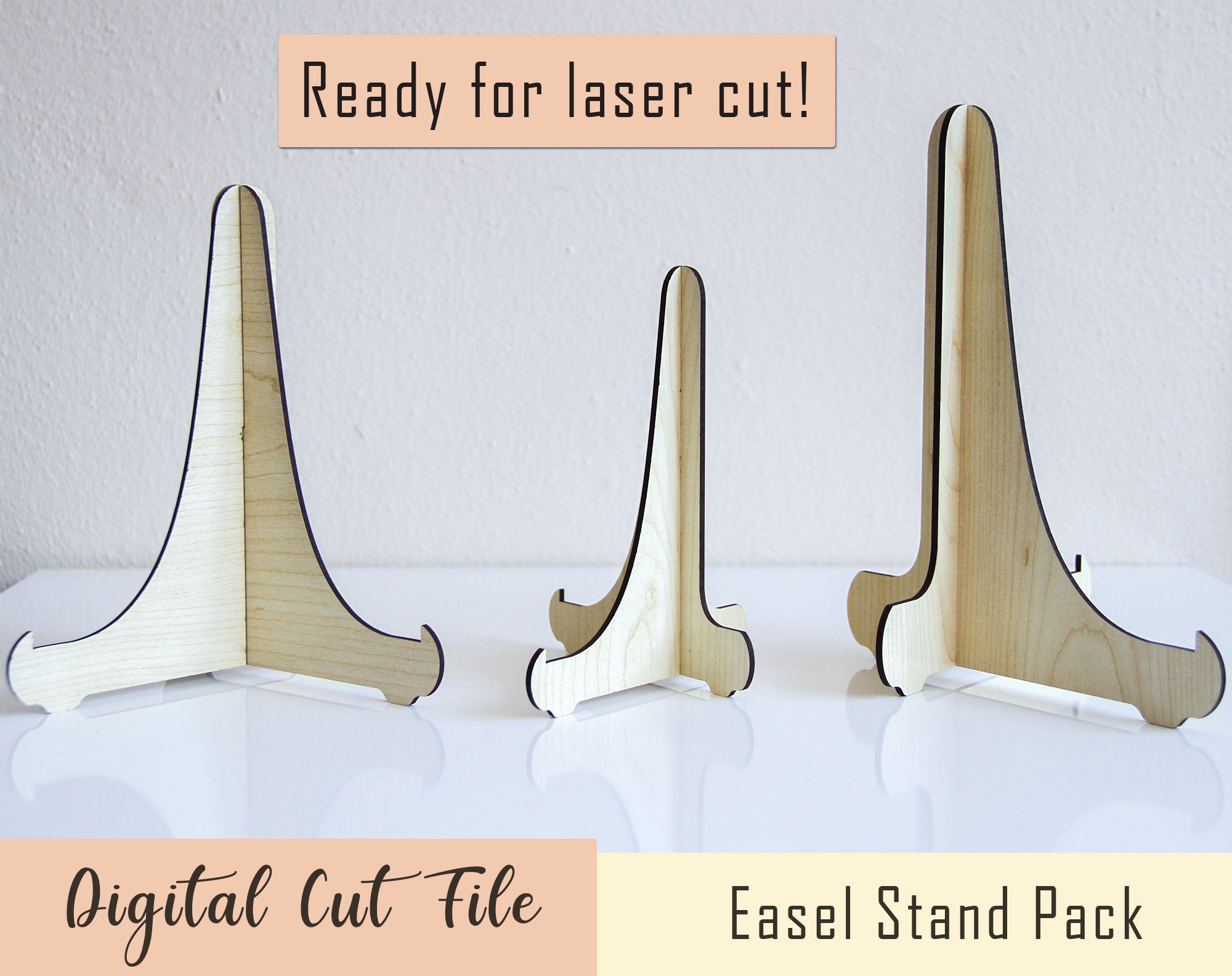 Easel Stand SVG L 6 Sizes, 5 Thickness Easel Display SVG L SVG Picture ...