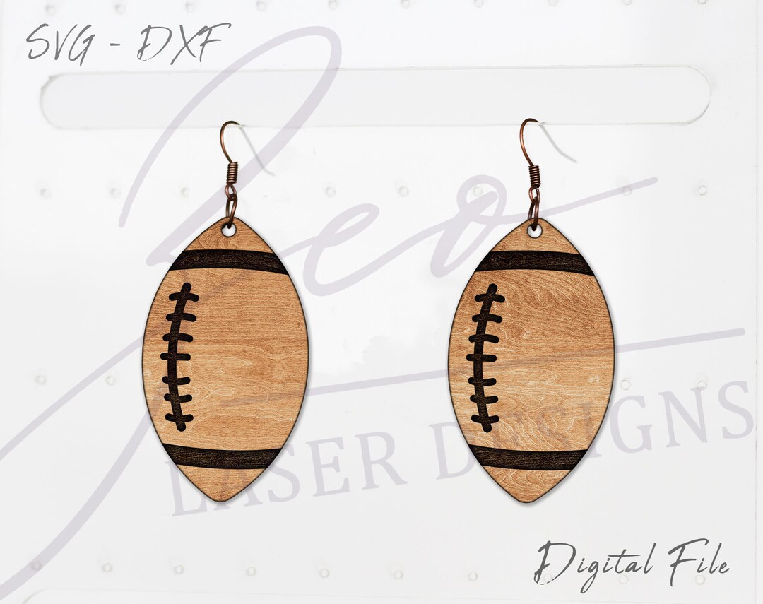 Football Earring SVG Laser Cut File (digital Download) - Etsy