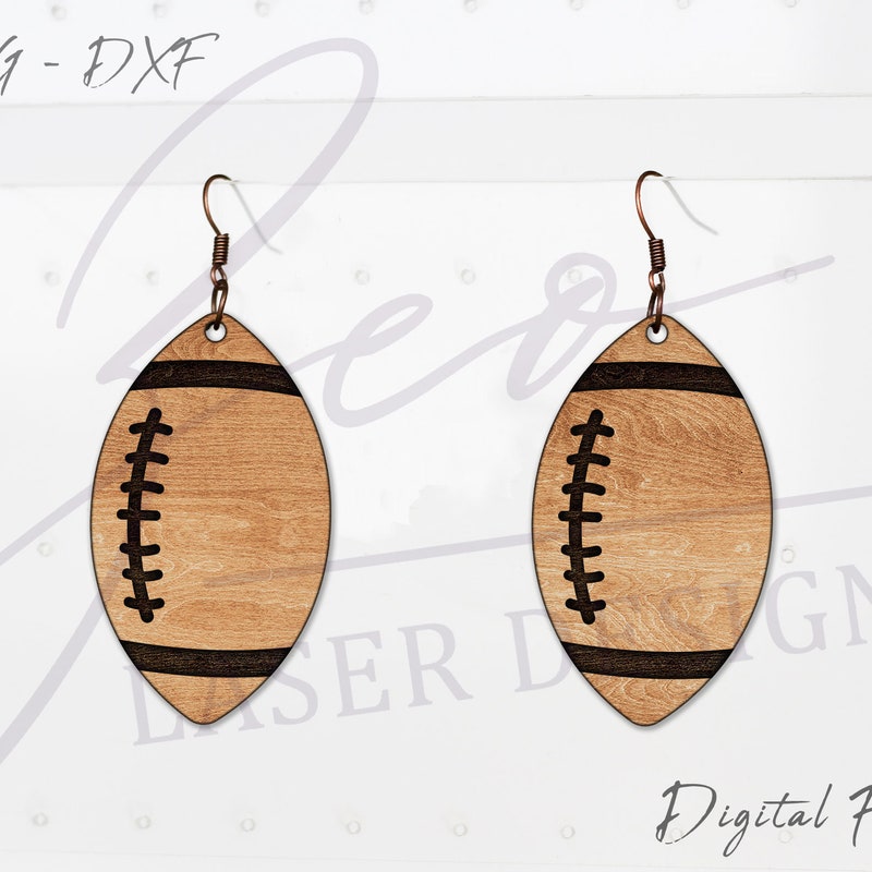 Football Earring Template - Etsy