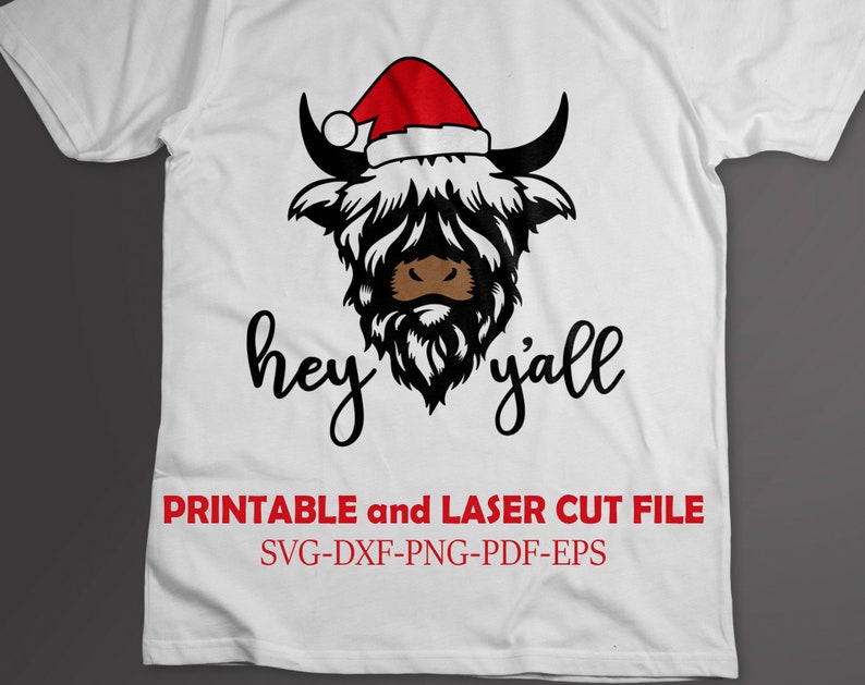 Hey Y'all Highland Cow Christmas SVG Glowforge Christmas - Etsy Hey Y'all Highland Cow Christmas SVG Glowforge Christmas - Etsy