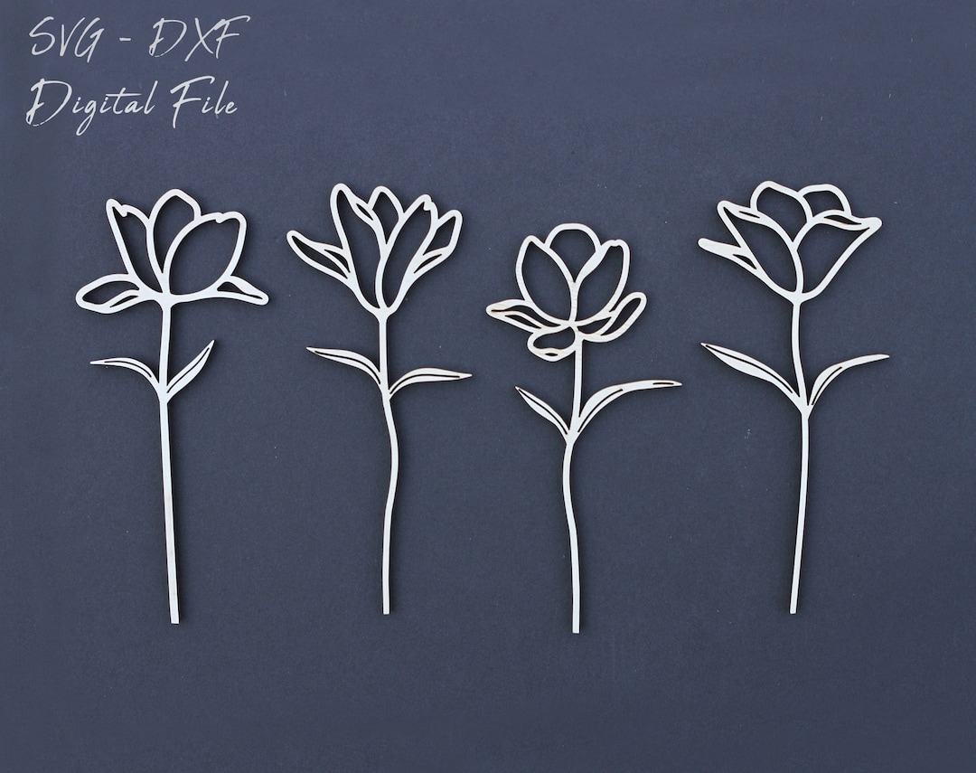 Floral SVG, Floral Glowforge Svg Files, Laser Files, Flower Svg Bundle ...