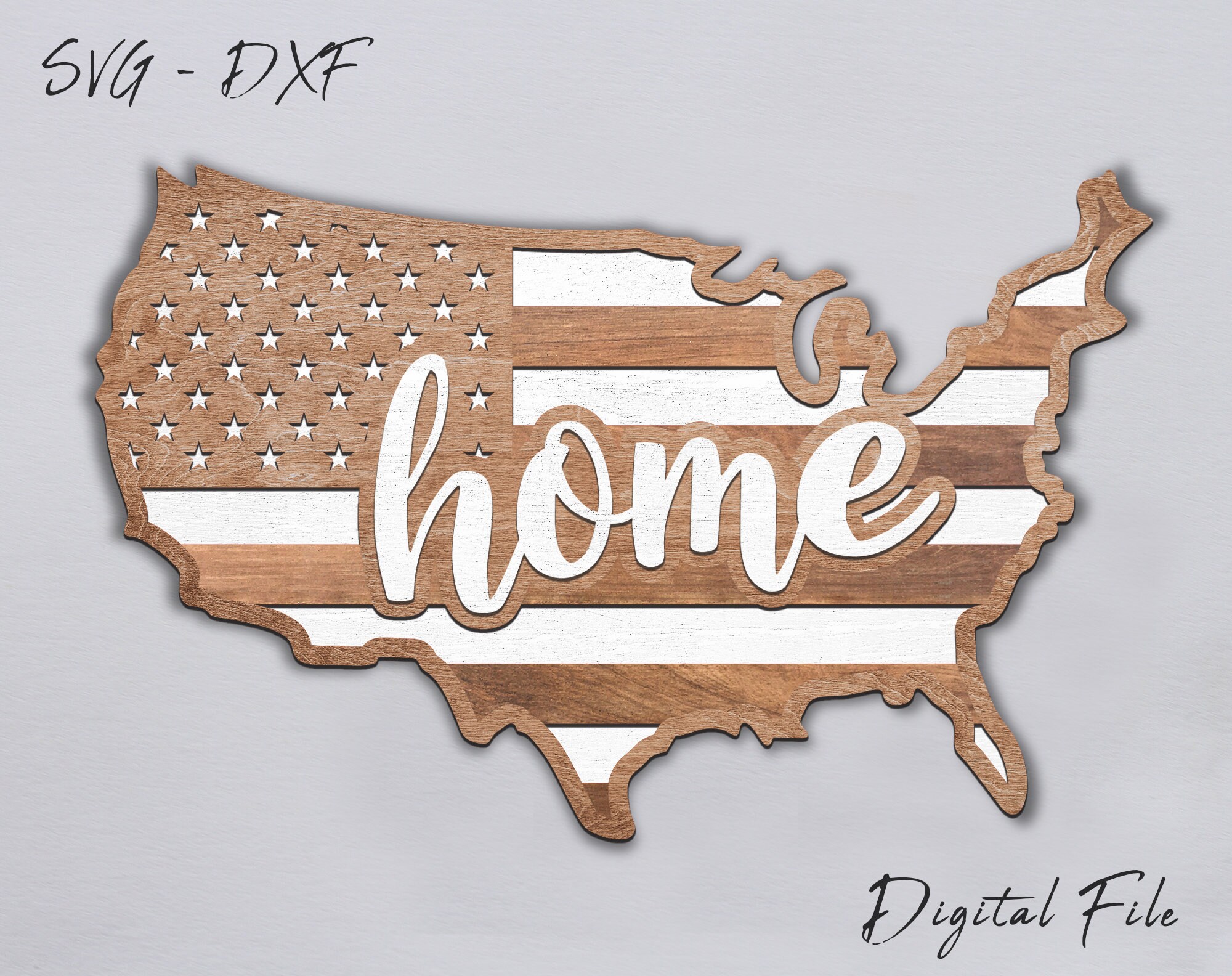 America Laser Cut File SVG Glowforge File USA Svg File 4th - Etsy