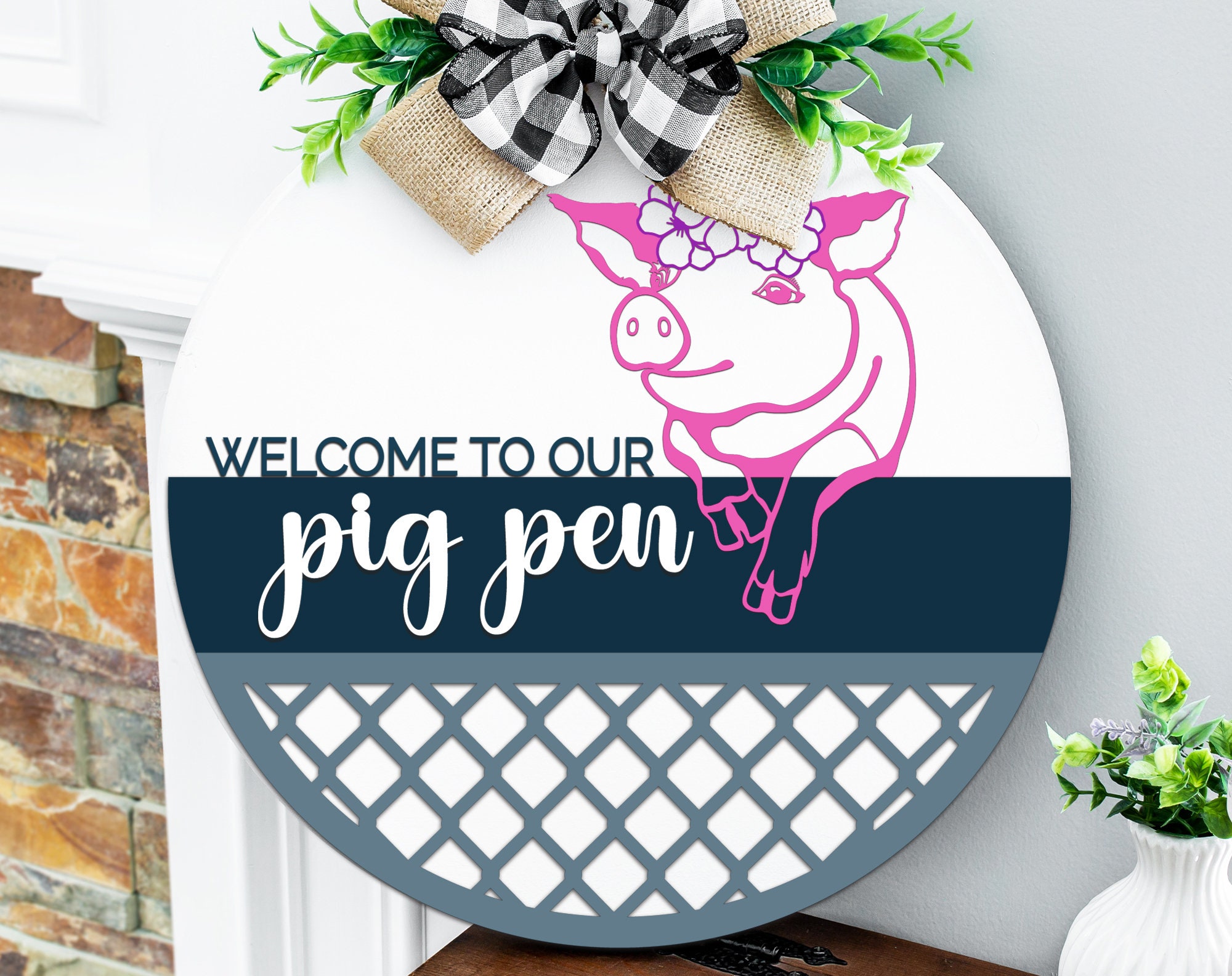 Welcome to Our Pig Pen SVG Pig Sign SVG Farm Animals SVG - Etsy