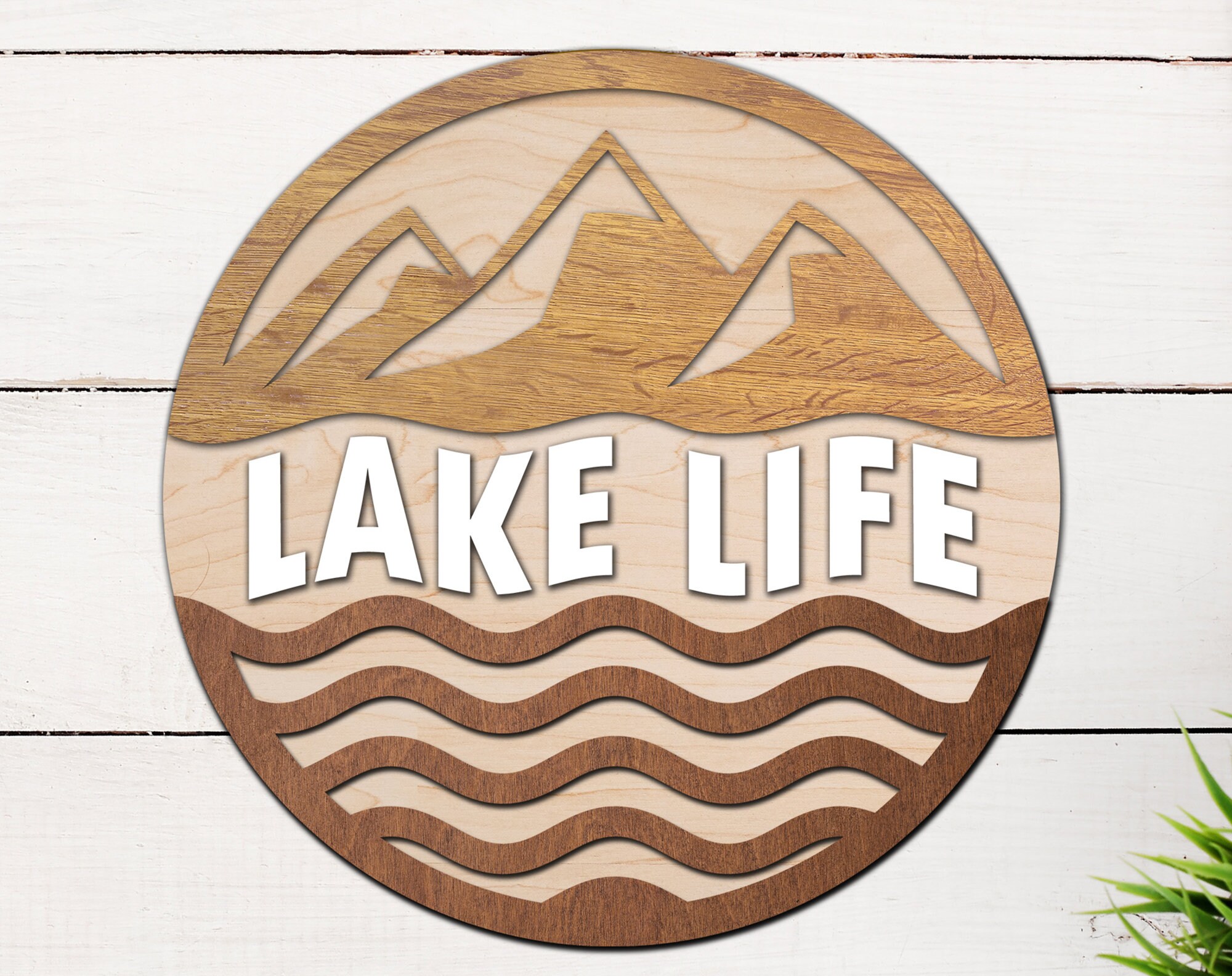 Lake Life Sign SVG L Glowforge SVG File L Laser Cut Files DXF | Etsy