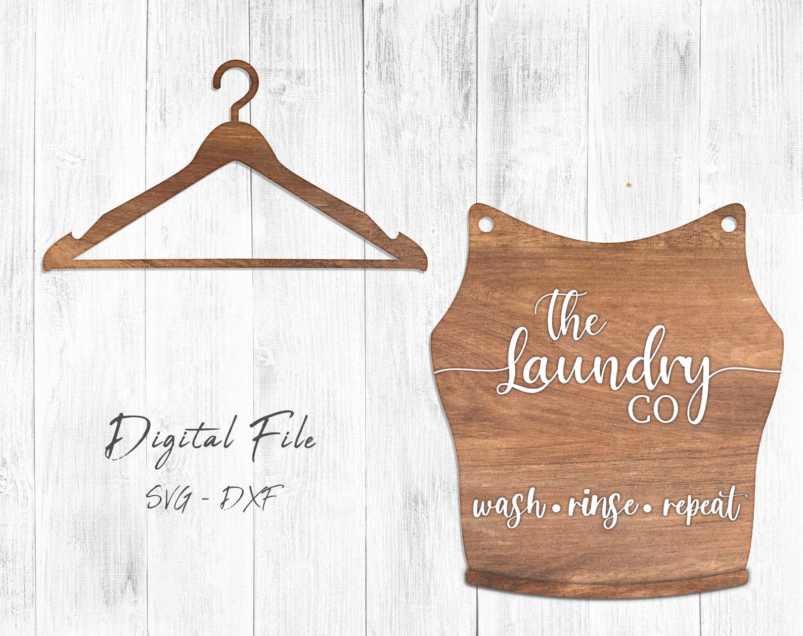 Laundry Room Sign SVG, Wash Rinse Repeat, Laser Cut Files (digital ...