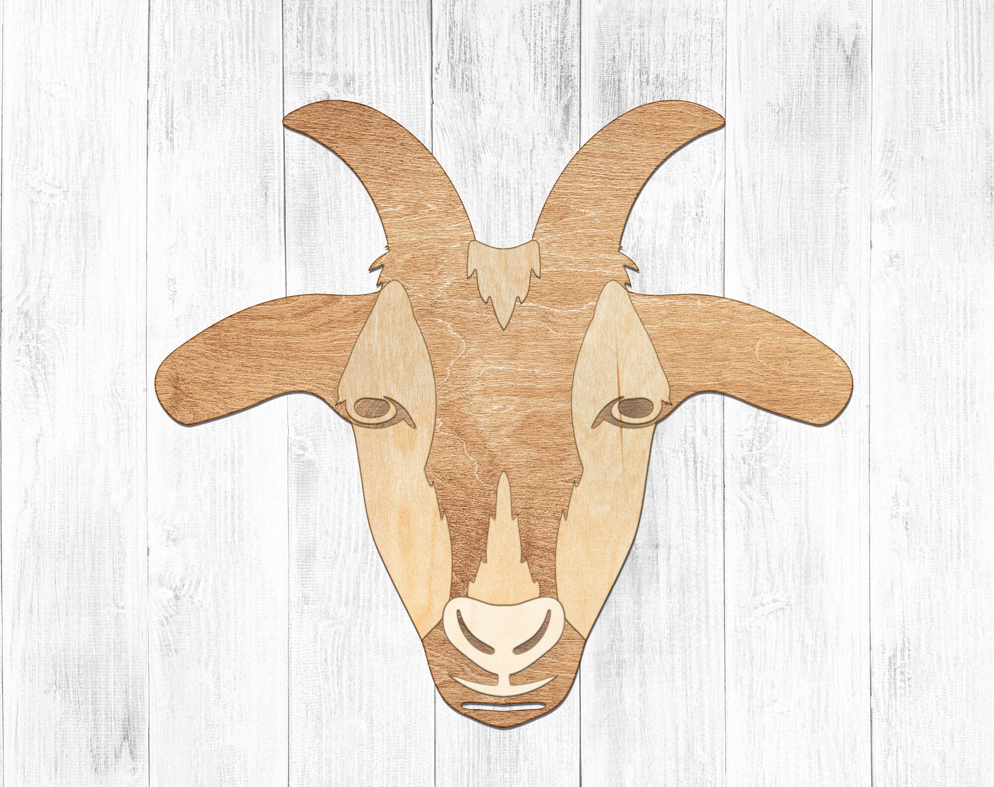 Goat Face SVG L Goat Laser File L Glowforge SVG Files L Laser - Etsy