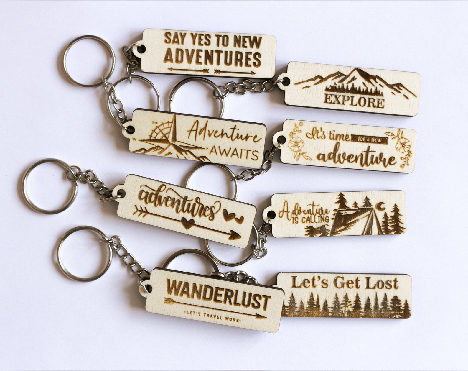 Adventures Keychain SVG, Glowforge Files Keychain, Laser Cut Files ...