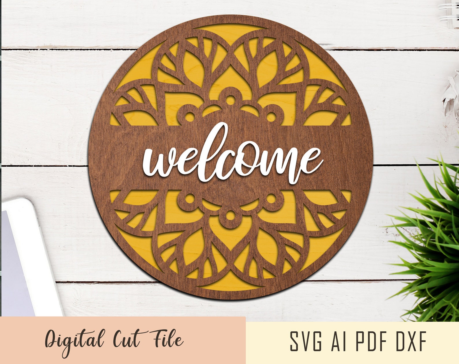 Welcome Sign Laser cut / Glowforge svg files for Cricut porch | Etsy