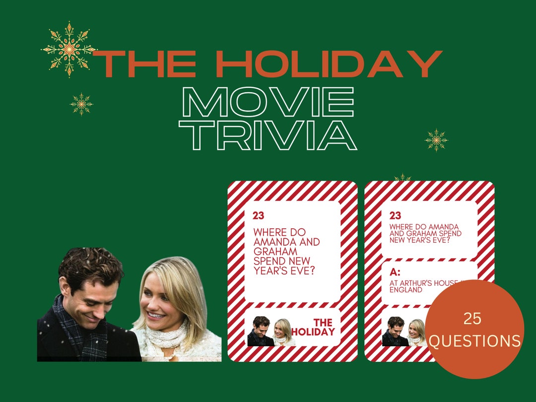 Christmas Movie Trivia the Holiday Christmas Party Game Printable ...