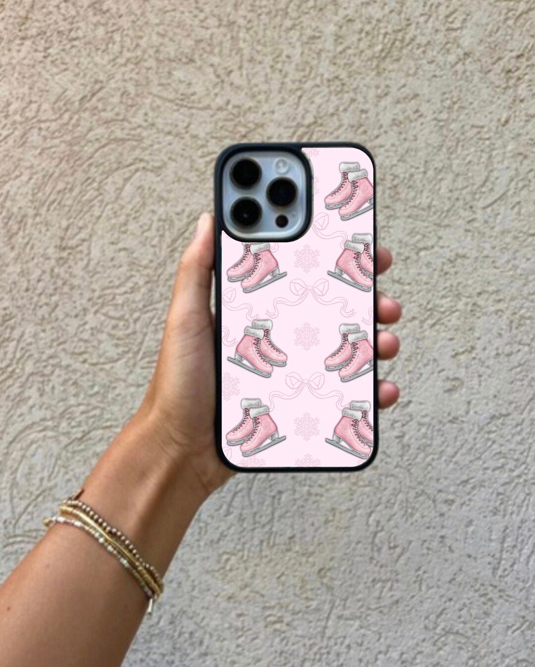 Coquette Bow Phone Case , Trendy Pink Ice Skates Phone Case, Coconut ...