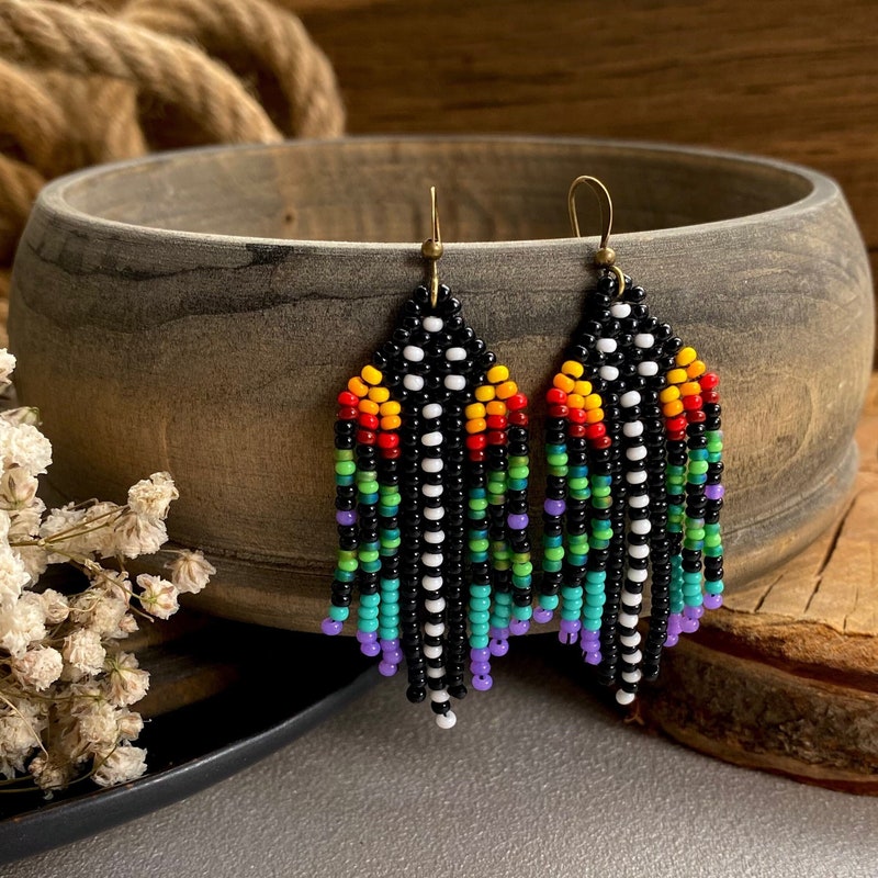Beaded Earrings - Etsy Canada